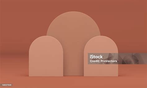 3d 곡선 벽 세 스탠드 기초 전시회 베이지 수직 건설 현실적인 벡터 0명에 대한 스톡 벡터 아트 및 기타 이미지 0명 3가지 개체 3차원 형태 Istock