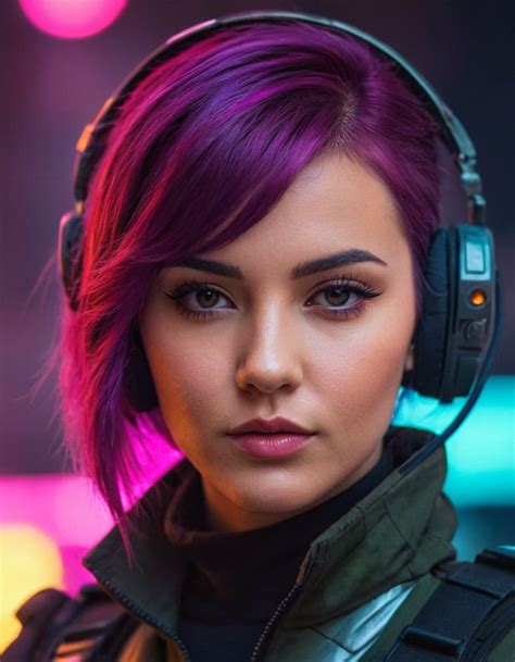 Realistic Cyberpunk Female Portrait By Papi1998 Redbubble