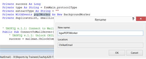 How To Rename A Code In VB Net Which Will Replace All Instances Of That Code MOBITEK System