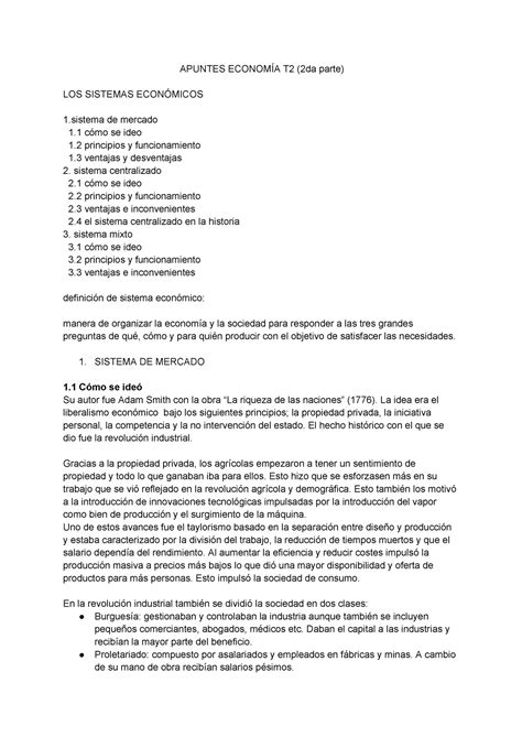 Apuntes Economía T2 2da Parte Apuntes EconomÍa T2 2da Parte Los
