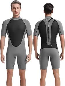 Amazon REALON Shorty Wetsuit Men 3mm Neoprene Adult Thermal