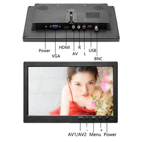 Мини телевизор, малък монитор, HDMI, VGA, за видеонаблюдение, малък ...