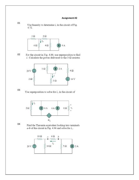 solved assignment 2 01 use linearity to determine is in the