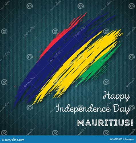 Mauritius Independence Day Patriotic Design Stock Vector