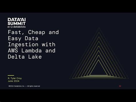 Free Video Fast Cheap And Easy Data Ingestion With Aws Lambda And Delta Lake From Databricks