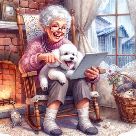 Babcia Z Pudlem Puzzle Online