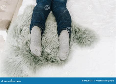 Woman`s Feet As She Is Lying On Bed Stock Image Image Of Woman Foot