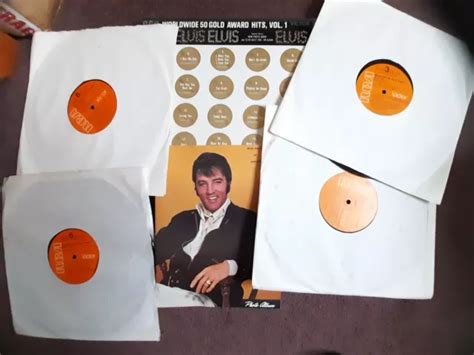 Elvis Presley Worldwide 50 Gold Award Hits Vol 1 4 Lp Ex état Eur 29