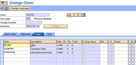 Solved Characteristics Table Field In Release Stratergy G Sap Community