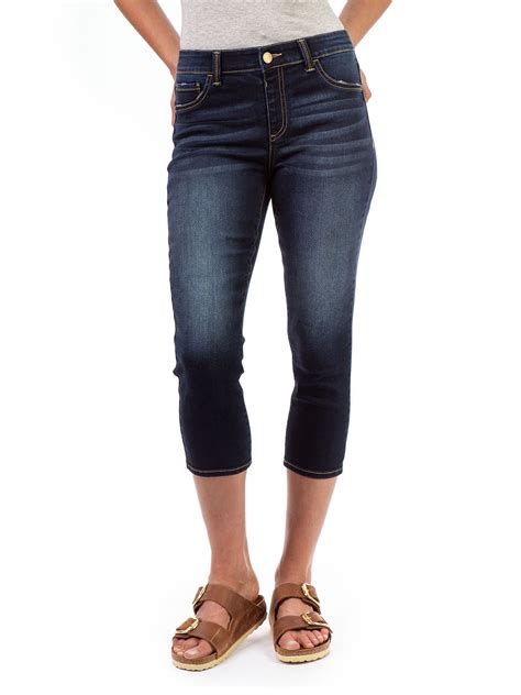 Jordache Womens High Rise Pull On Super Skinny Capri Jeans