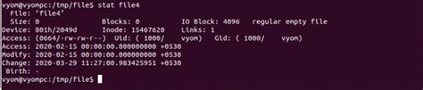 Linux Touch Edit Access Modification Changed Times