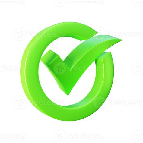 Check Mark Approved Sign Ui Icon 3d Rendering 26574121 Png