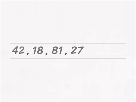 Arranging Numbers In Ascending Order Unjumble