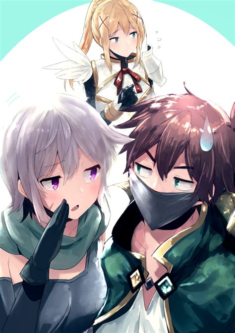 Darkness Konosuba Chris Konosuba Megumin Satou Kazuma