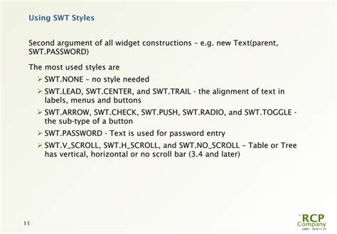 L0018 Swt The Standard Widget Toolkit