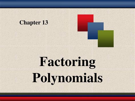 Ppt Factoring Polynomials Powerpoint Presentation Free Download Id 5694265