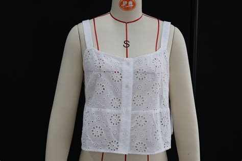 Embroidery Lady Sling Vest White Shirt Summer Elegant Camisole Women