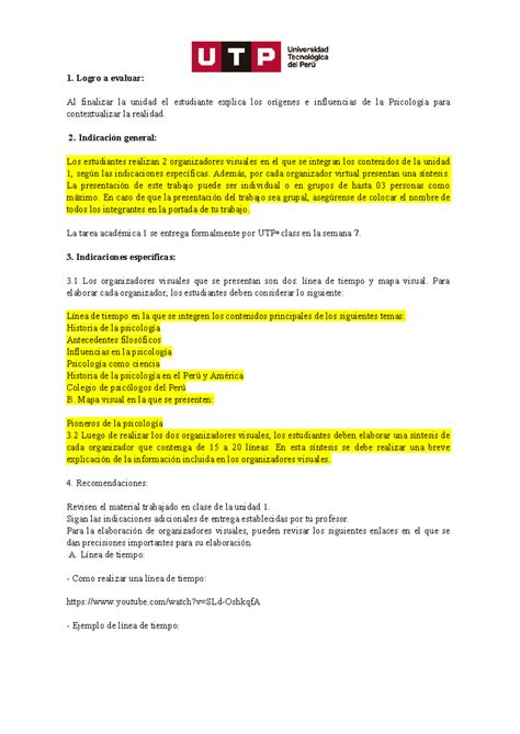 🔴 Ac S07 Semana 07 Tarea Académica 1 Introduccion A La Psicologia