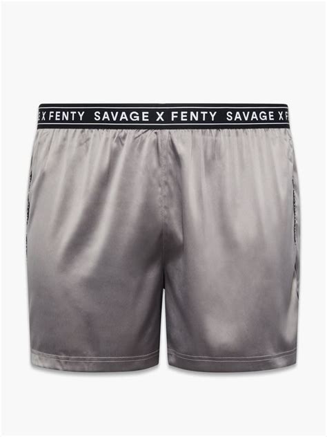 Sexties Satin Sleep Shorts In Grey Savage X Fenty Netherlands