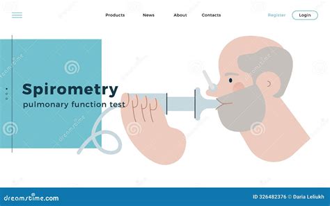 Male Performs Pulmonary Function Test Black And White Modern Flat