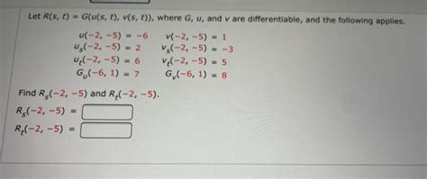 solved let r s t g u s t v s t where g u and v are