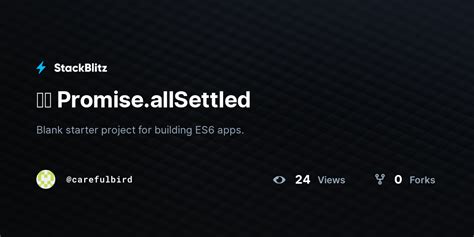 Promise Allsettled Stackblitz
