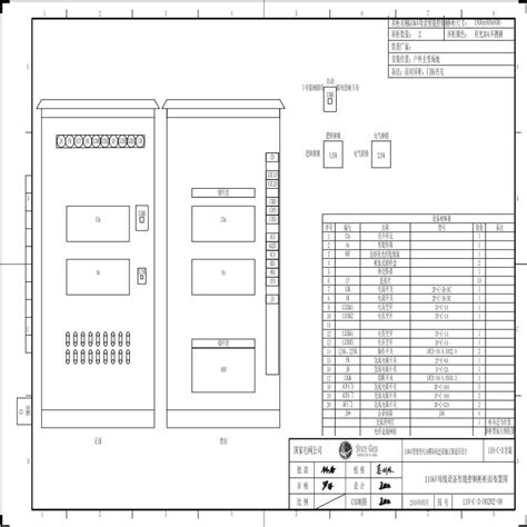 110 C 3 D0202 08 110kV母线设备智能柜柜面布置图 pdf 电气资料 土木在线