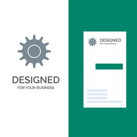 Cogs Gear Setting Grey Logo Design And Business Card Template 15346063 Vector Art At Vecteezy