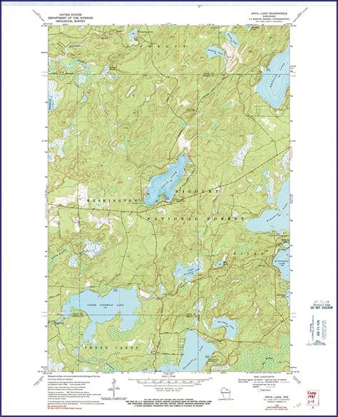 Wisconsin Topographic Lake Maps Map Resume Examples Gq96nvol9o