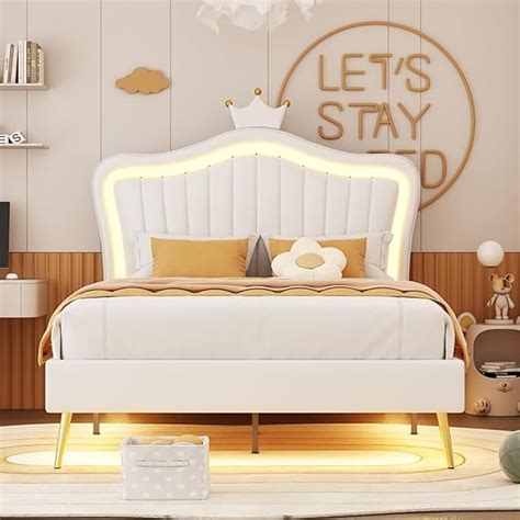 Harper And Bright Designs Full Size Princess Bed With Crown