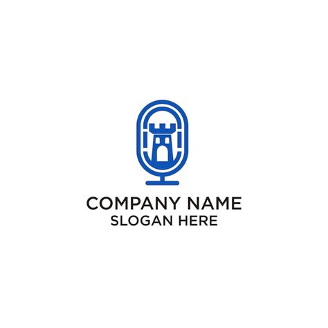 팟캐스트 성 로고 프리미엄 벡터