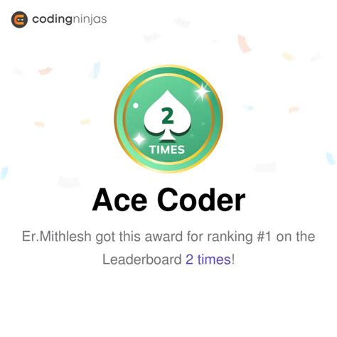 Codingninjas Achievements Ermithlesh Kumar Thakur 🇮🇳☕☕☕☕☕