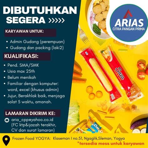 Lowongan Kerja Admin Gudang Gudang And Packing Di Arias Citra Pangan