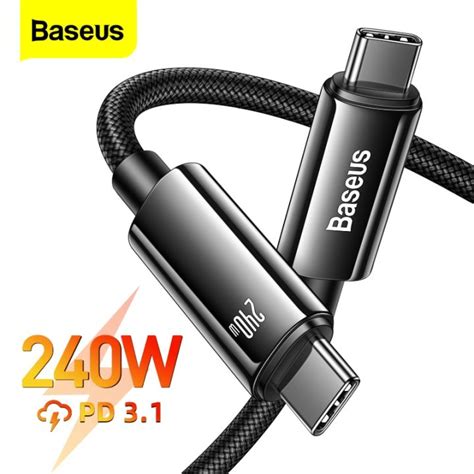 Baseus Pd 240w Usb Type C Cable For Macbook Laptop Pc Pd31 Super