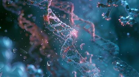 Premium Photo A Visualization Of Genetic Code Represented By