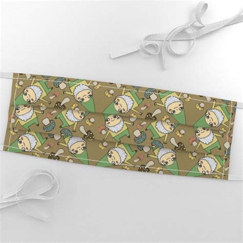 Gnomes Mushrooms Fabric Gnomes In Brown By Heidikenney Etsy