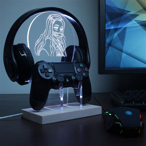 Demon Slayer Nezuko Kamado Led Gaming Headset Controller Stand Pro Led Sign
