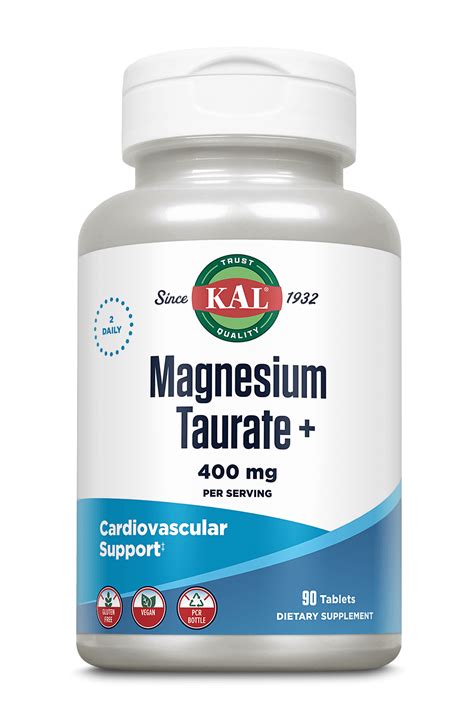 Magnesium Taurate + Tablets – Kal Vitamins