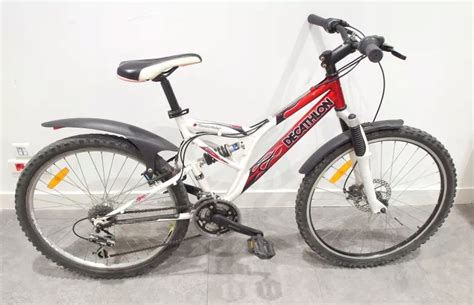 Rower Decathlon Czerwono Bialy Rockrider 6 Firel 13095116350