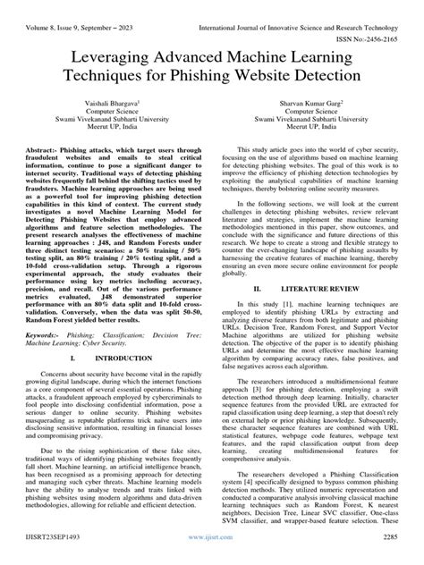 leveraging advanced machine learning techniques for phishing website