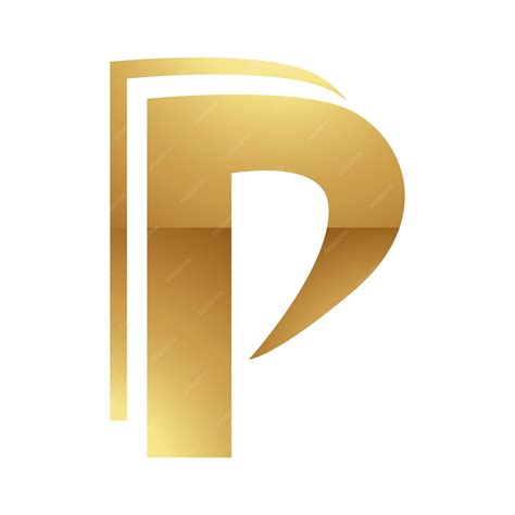 Premium Vector Golden Letter P Symbol On A White Background Icon 4