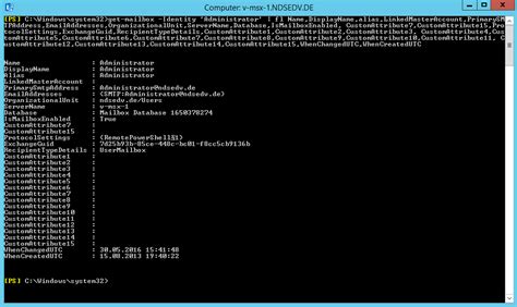 Powershell Exchange Postfach Attribute Auslesen Der Windows Papst