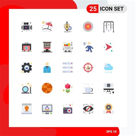 25 Thematic Vector Flat Colors And Editable Symbols Of Sports Park Key