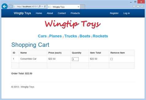 Shopping Cart Microsoft Learn