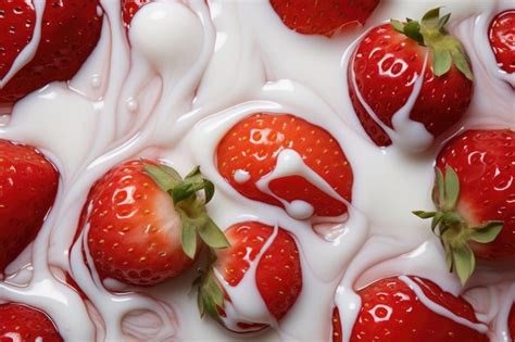 Premium Ai Image Strawberries Yogurt