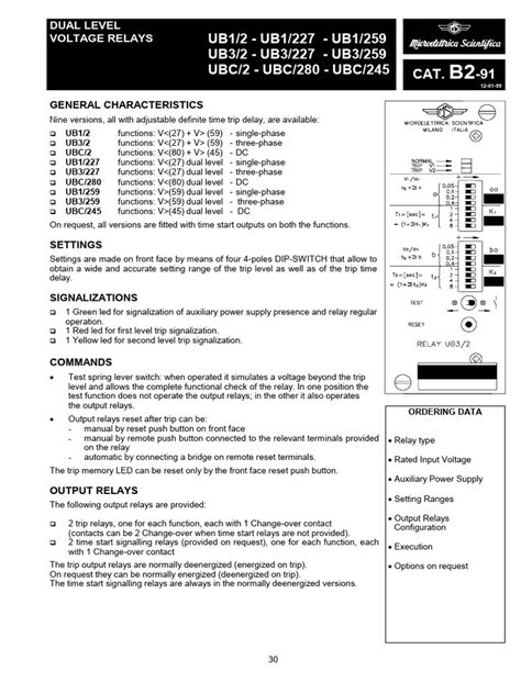 Rele Min Y Max Ub Pdf Relay Power Supply