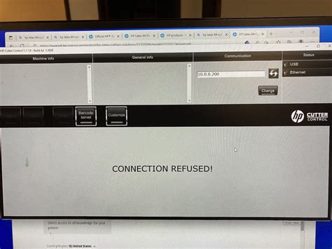 hp latex 64 cutter refuse connection hp support community 8460369