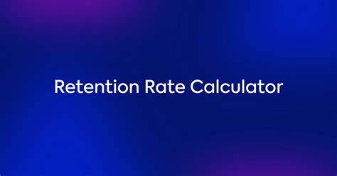 Retention Rate Calculator Fluent Forms