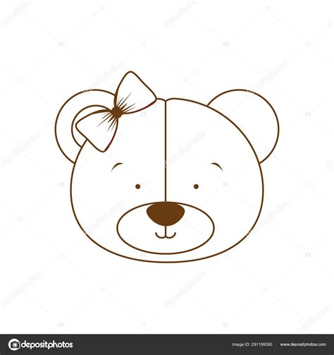 Teddy Bear Face Outline