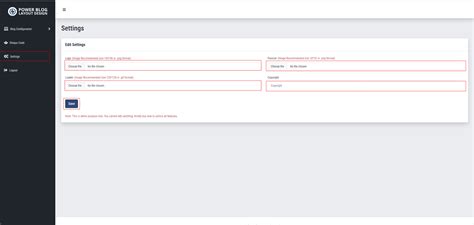 Settings Power Blog Layout Design
